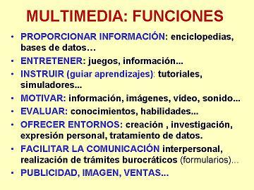 FUNCIONES DE LOS MATERIALES MULTIMEDIA